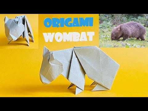 How to make origami wombat, step by step tutorial - YouTube