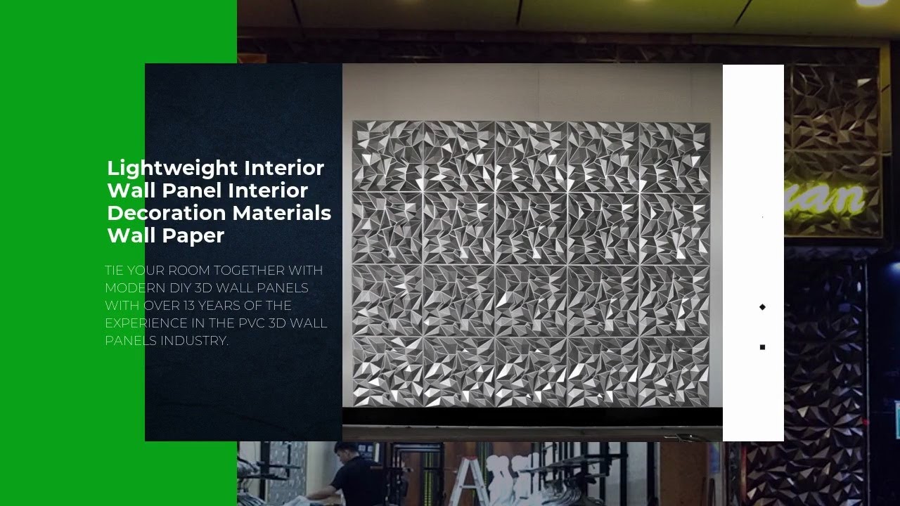 Decorative Wallpaper Interior PVC Art 3D wall Paneling Textured 3D ...