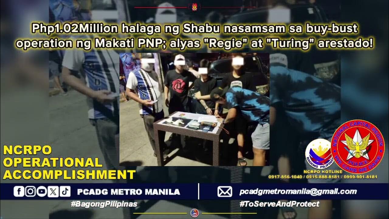 Php1.02Million halaga ng Shabu nasamsam sa buy-bust operation ng Makati PNP; - YouTube