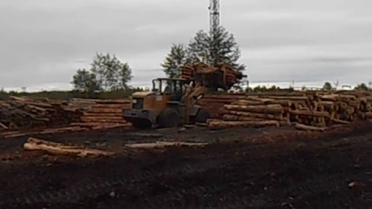 Погрузчик sem 660 с лесозахватом - YouTube