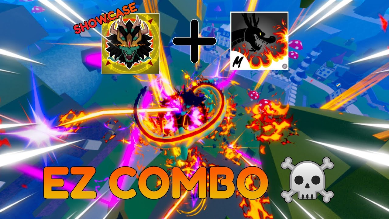 NEW DRAGON SHOWCASE + EZ combo ONE Shot COMBO | Blox Fruits [DRAGON ...
