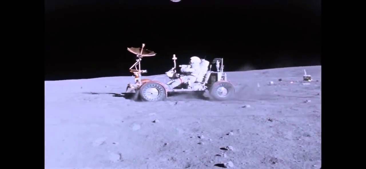 Apollo 16 lunar rover 'Grand Prix' in HD. - YouTube