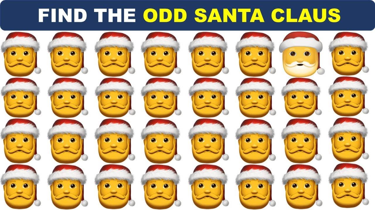 HOW SHARP ARE YOUR EYES: CAN YOU FIND THE ODD ONE SANTA CLAUS?# 3 - YouTube