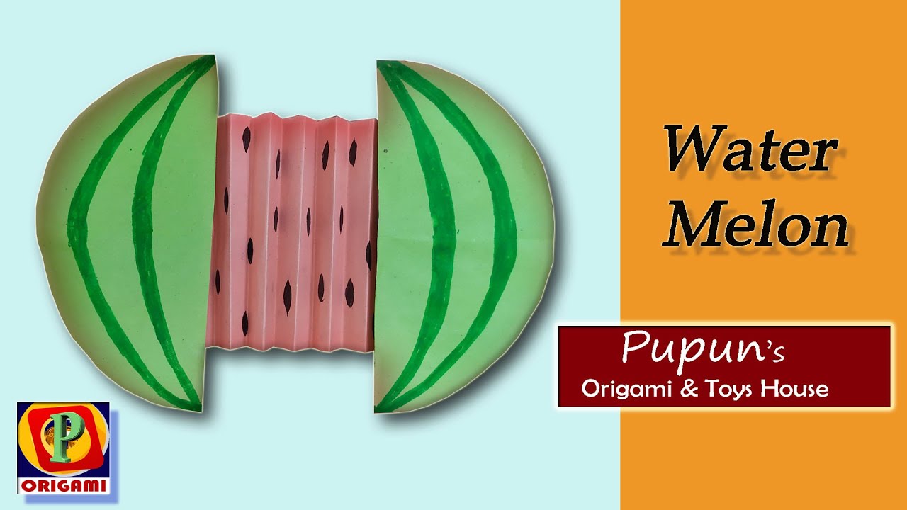 How to make paper water melon ideas for kids-Water Melon - YouTube