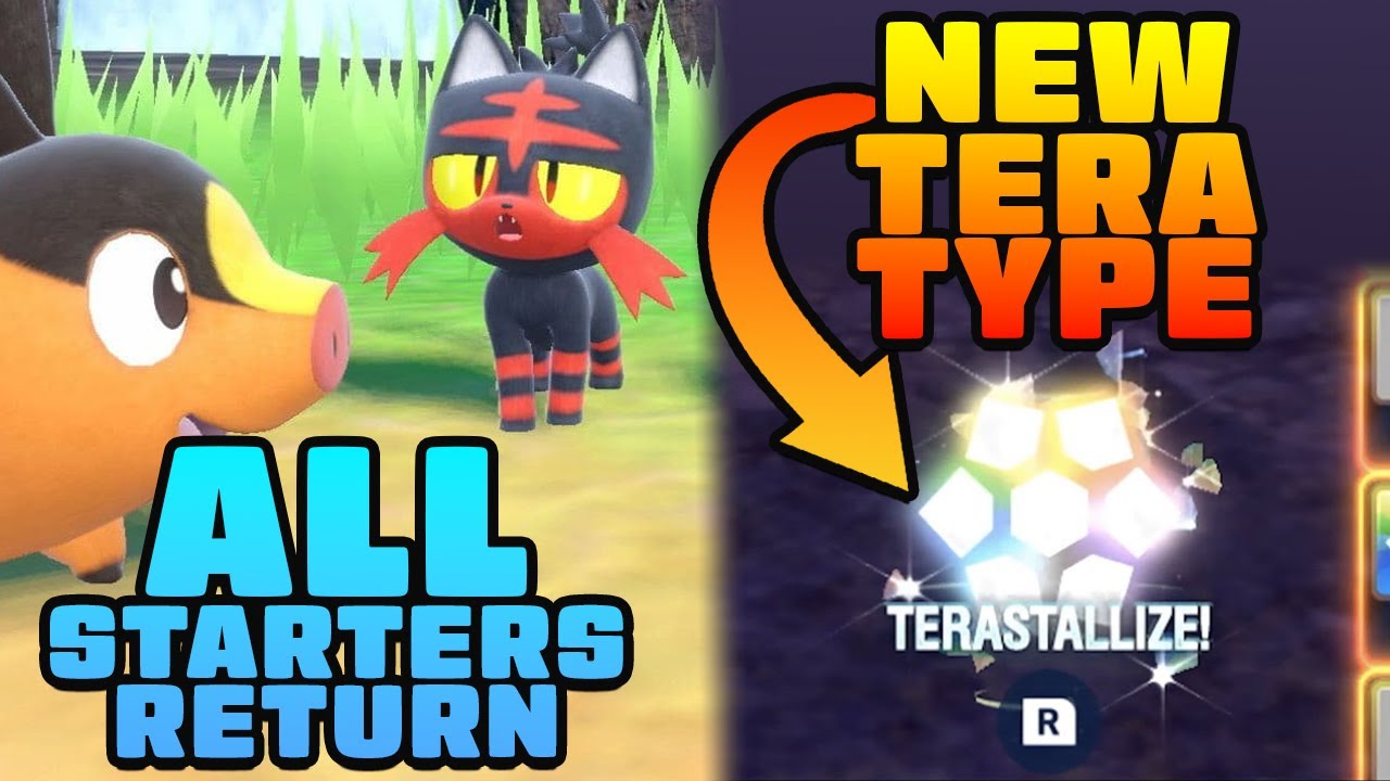NEW Tera Type Confirmed & All Starter Pokemon Returning in Scarlet ...