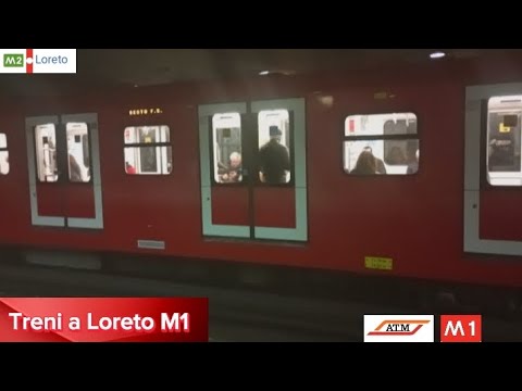 Treni alla fermata di Loreto della 🔴 M1 - YouTube
