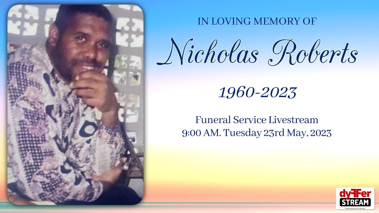 Nicholas Roberts Funeral Service Livestream - YouTube