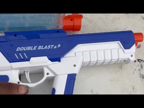 Target practice with my Double Blast GelBlaster from Walmart - YouTube