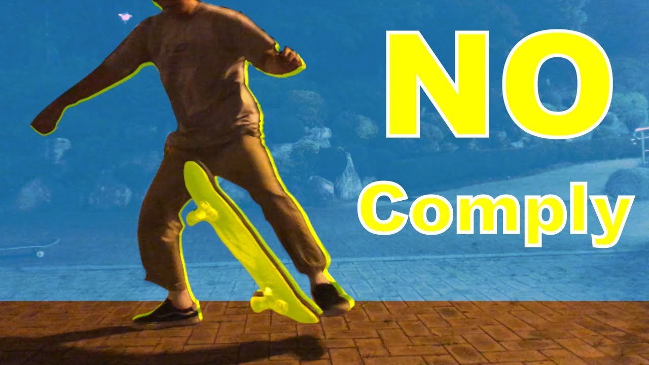 스케이트보드! No Comply! 노컴플라이 처음성공하기! 기초 트릭 묘기 기술 skateboarding tricks - YouTube