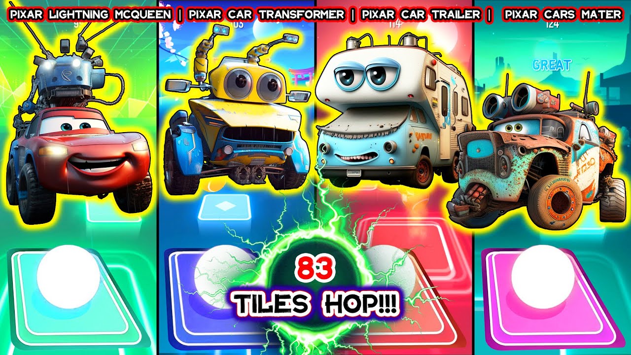 😱 Lightning Mcqueen | Car transformer | Car Trailer | Car Mater | 83 ...