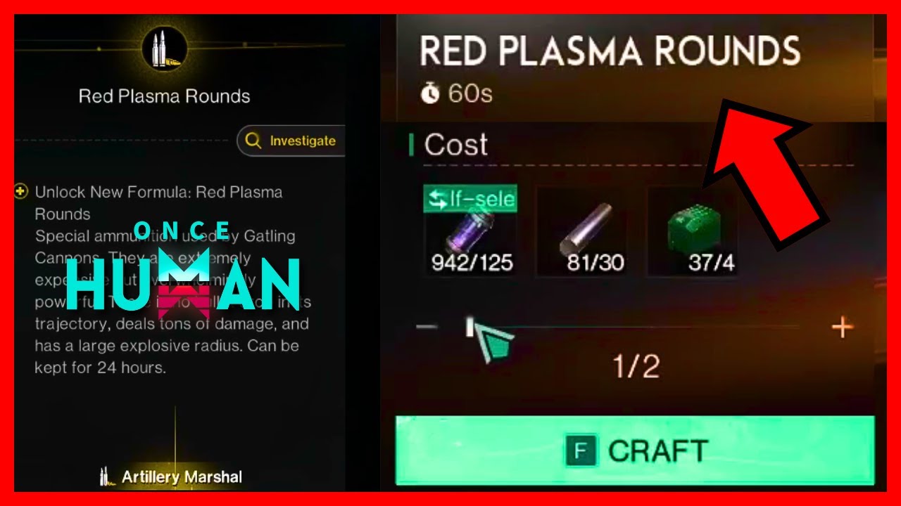 How To Craft RED PLASMA ROUNDS In Once Human (FULL GUIDE) - YouTube