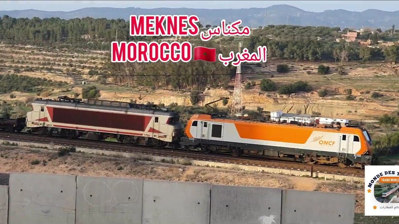 oncf FRET/ freight morocco railways A rare scene with nature and a ...