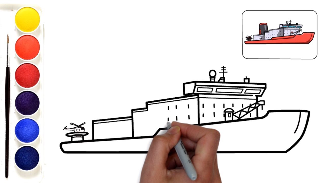 Learn How To Draw A Ship | Easy Drawing | Drawing For Kids | Prakrit ...