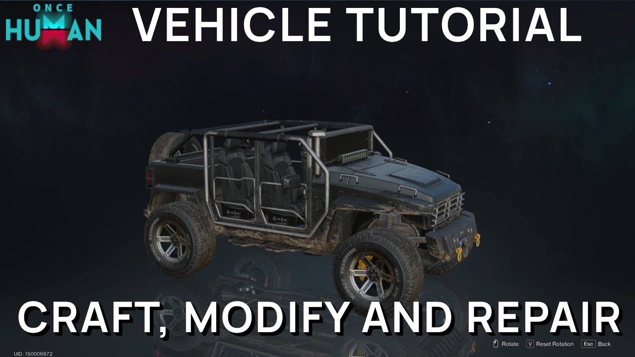 Once Human - How to craft, modify and repair vehicles - Garage tutorial ...