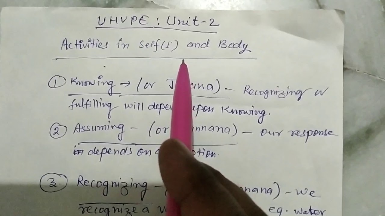UHVPE: Activities in Self and Body - YouTube
