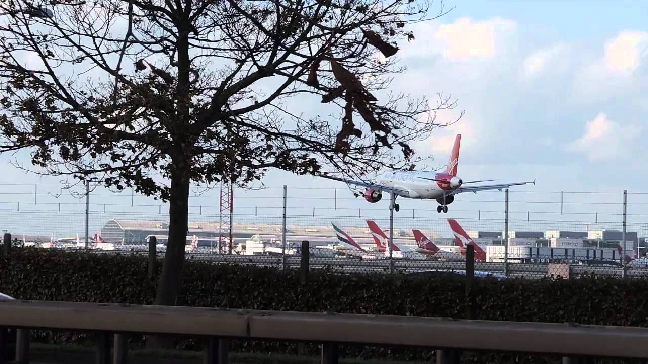 Virgin Atlantic Little Red A320 Landing at Heathrow - YouTube