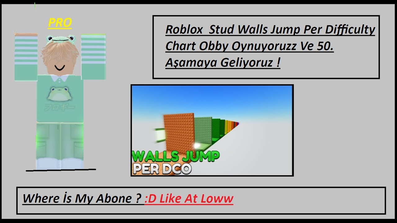 Roblox duvarlardan duvara atlıyoruz ! [roblox [☢️] Stud Walls Jump Per ...