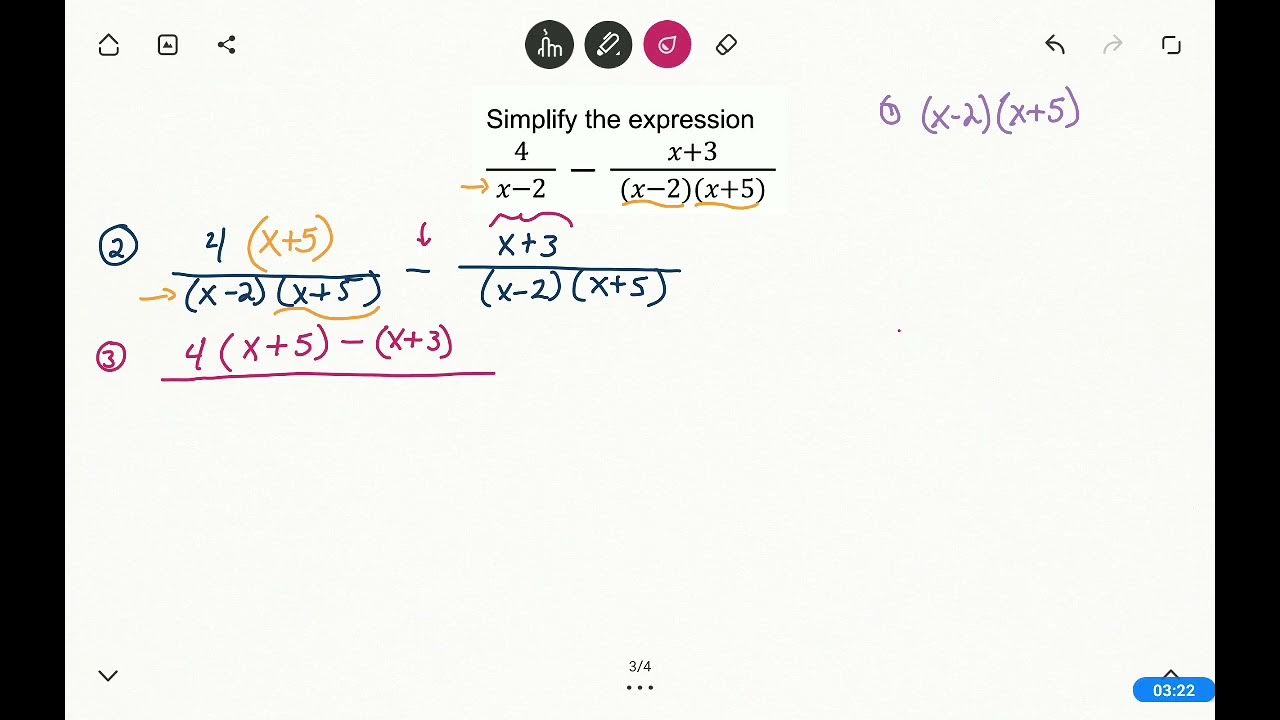 Add/Subtract Rational Expressions - YouTube