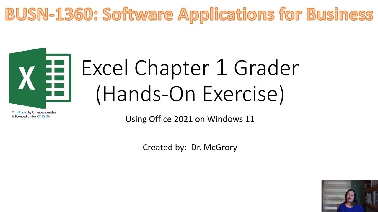Excel Chapter 1 Grader Hands-on Exercise - YouTube