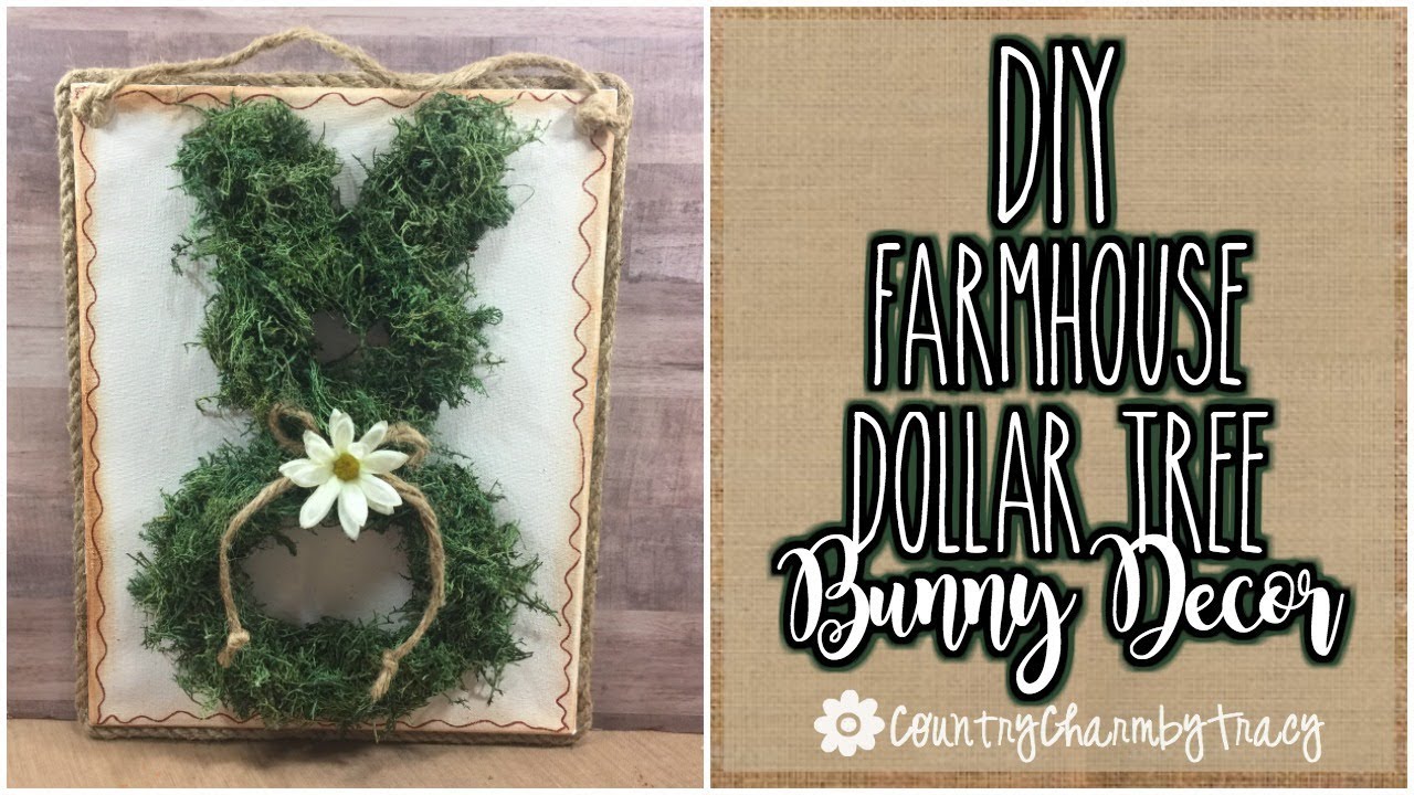 DIY Farmhouse Dollar Tree Bunny Decor - YouTube