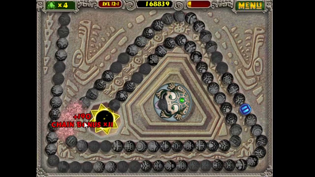 Zuma Deluxe: if the balls images were in one color - YouTube