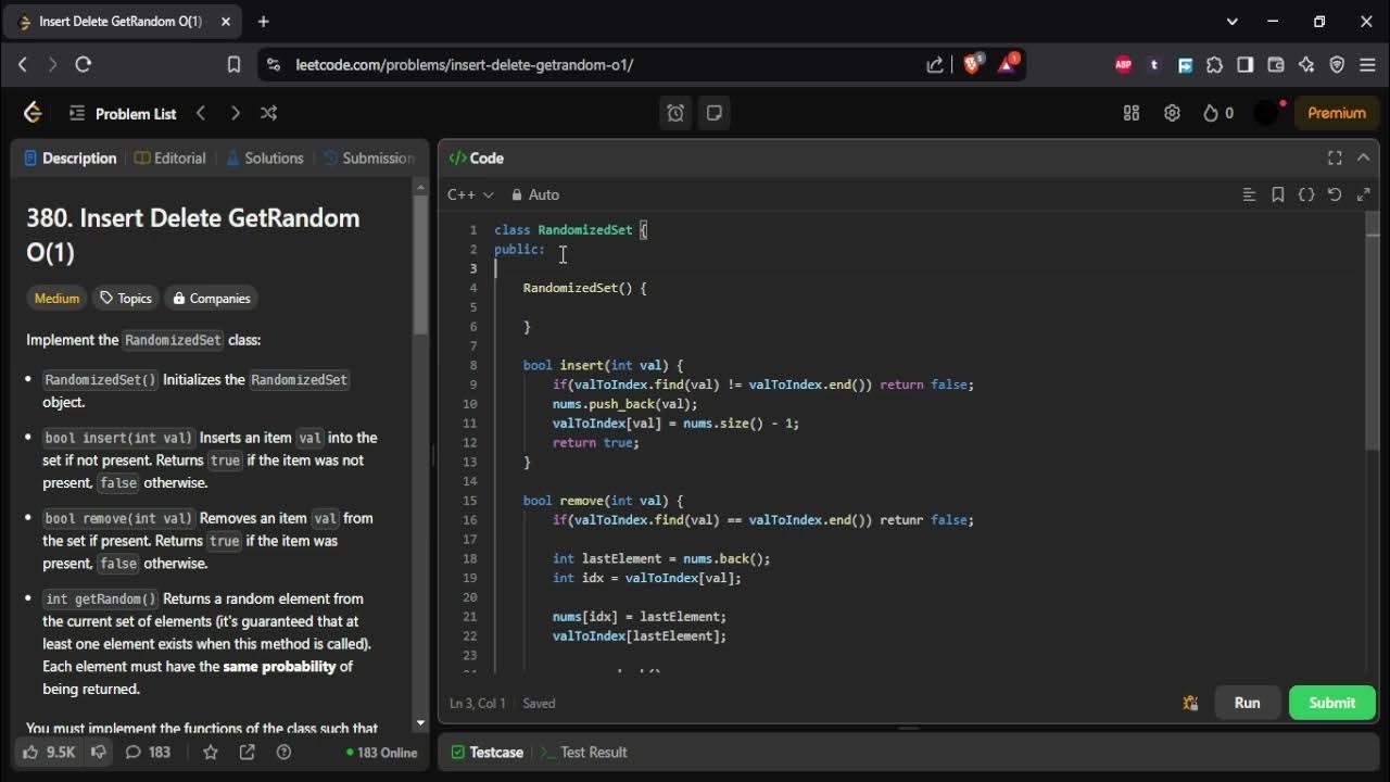 leetcode-380 - YouTube