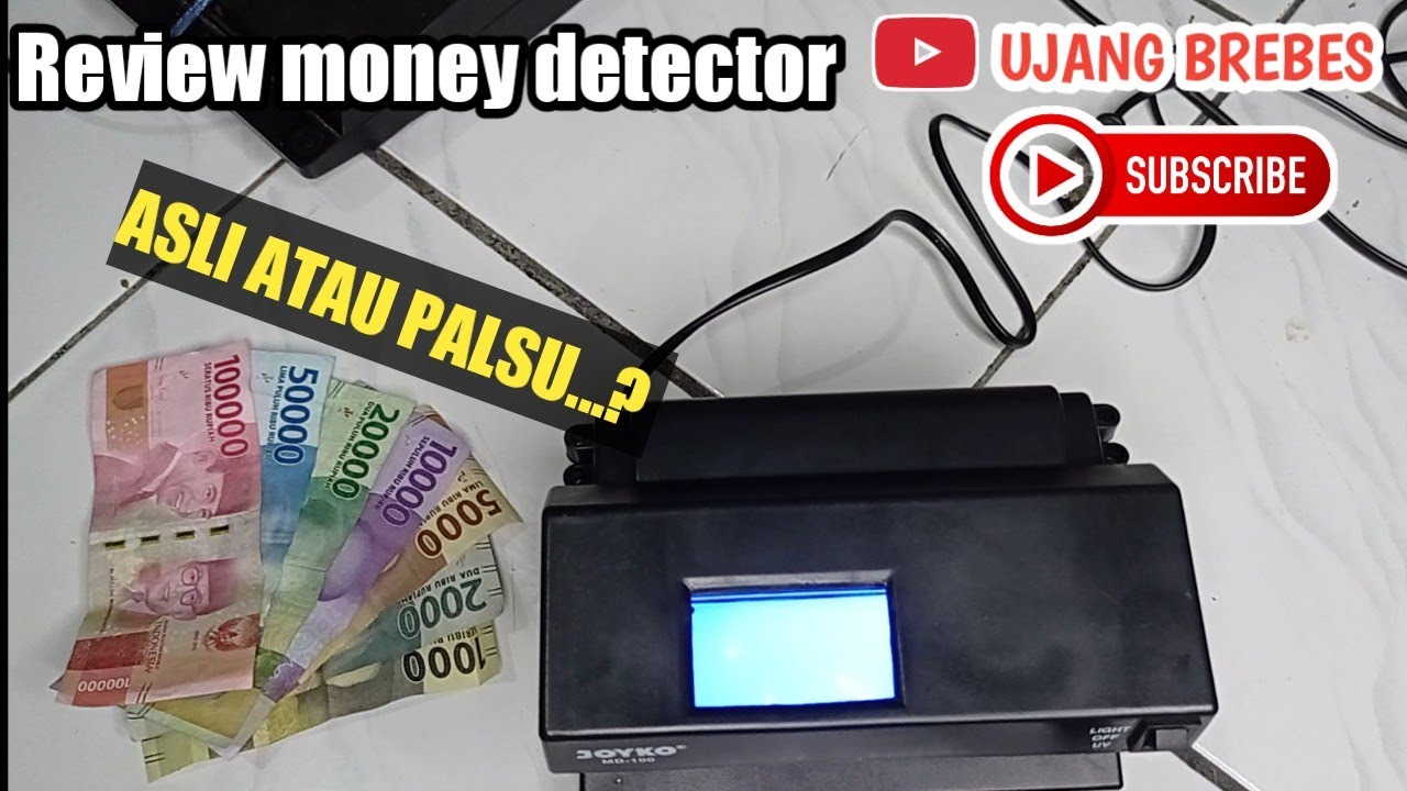 unboxing dan review money detector | deteksi uang palsu - YouTube