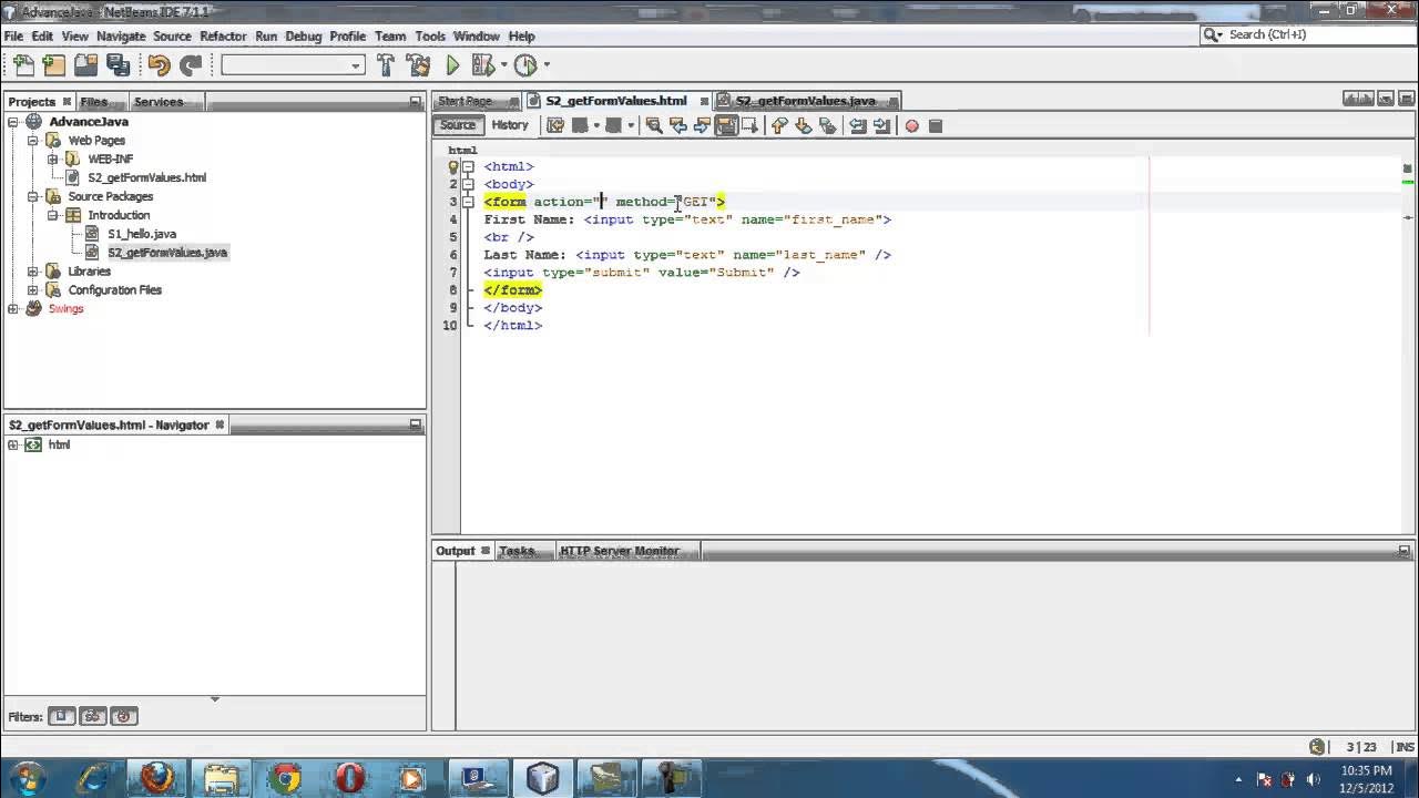 Servlet Get form values in netbeans - part 1 - get parameter().mp4 - YouTube