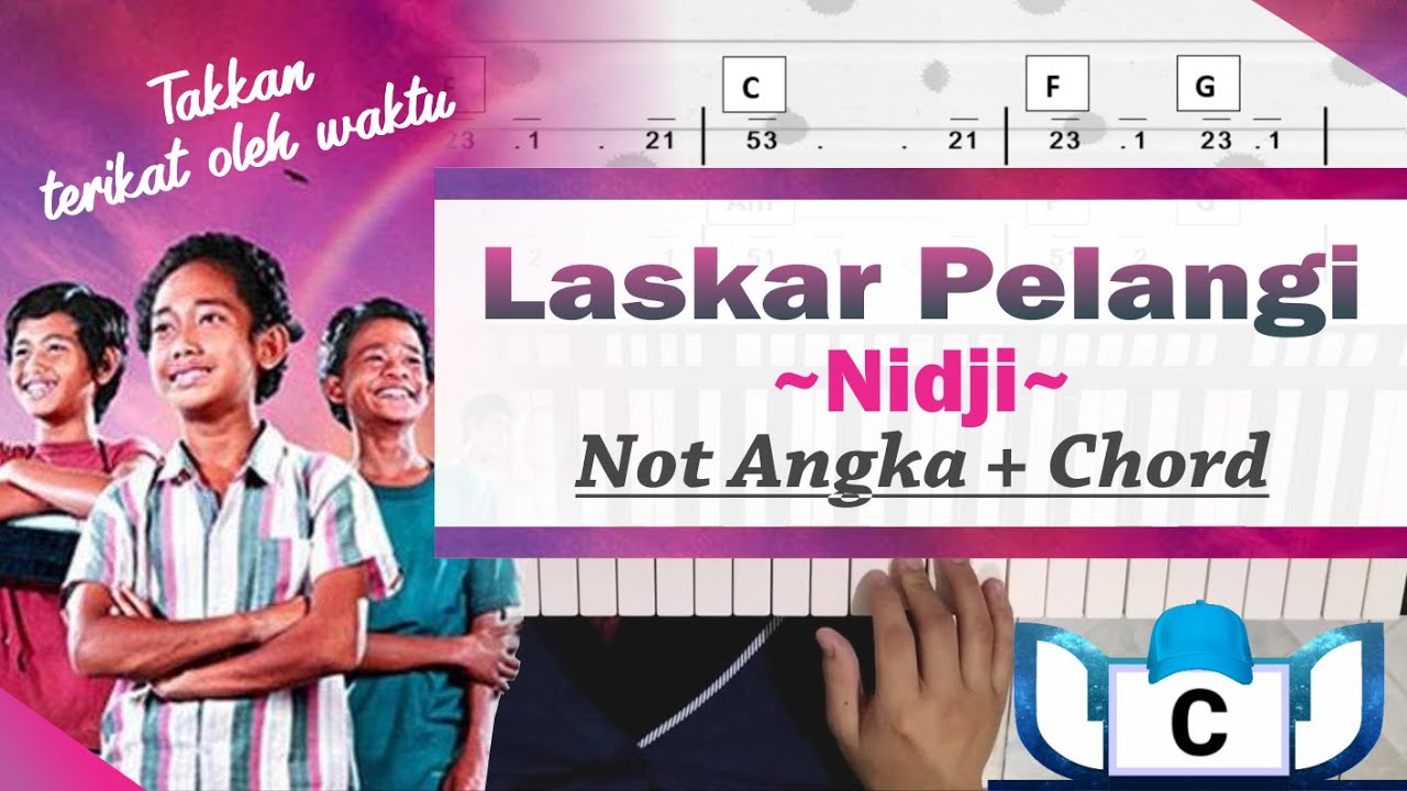 Laskar Pelangi - Nidji | Keyboard Tutorial Cover in C + Not Angka ...