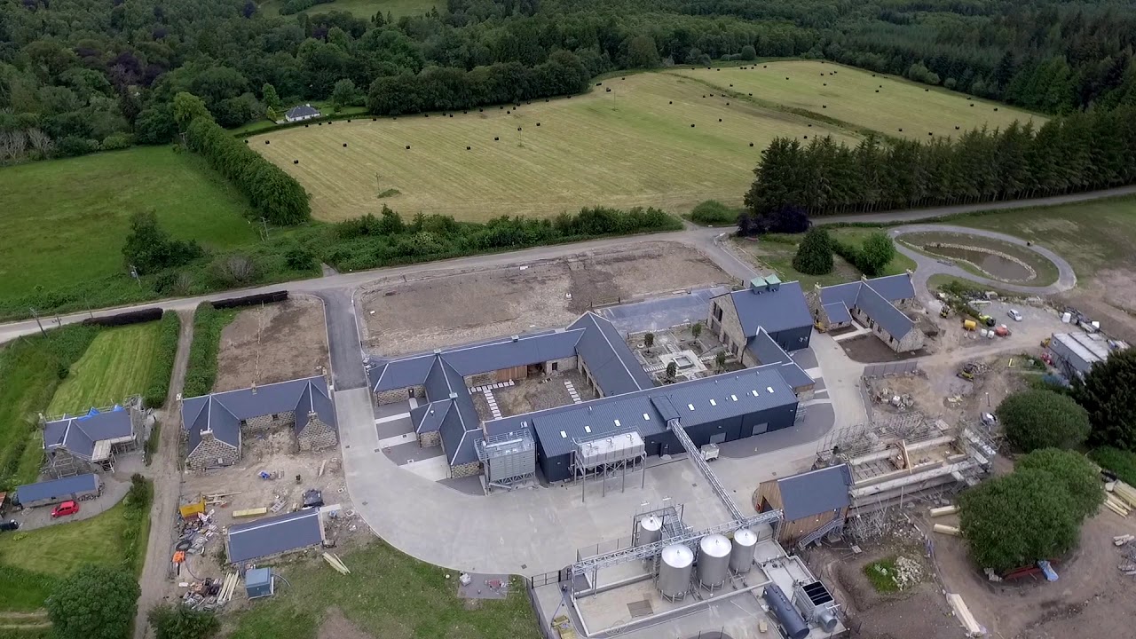 Fly over Ardross Distillery - YouTube