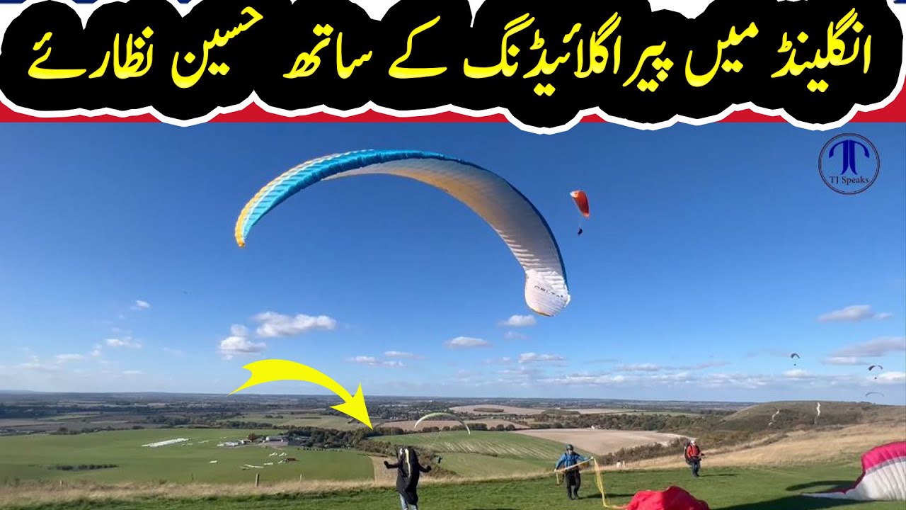 An Awesome Paragliding Scene at Dunstable Downs | TJ Speaks - YouTube