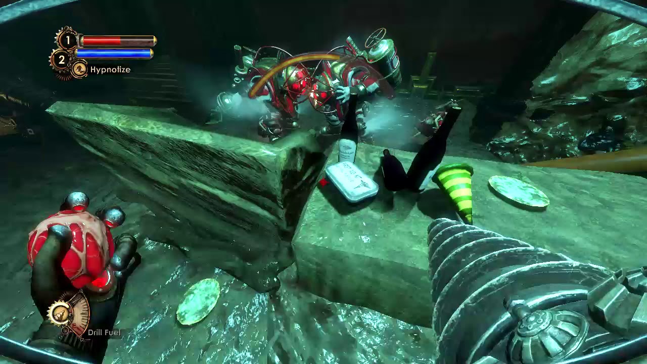 Bioshock 2 Remastered: Elite Bouncer vs Elite Bouncer (big daddy fight ...