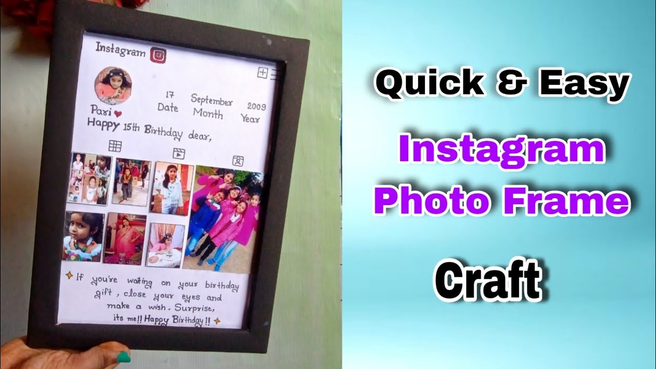 DIY Birthday "INSTAGRAM PHOTO FRAME": Create Memorable Moments🎁🎈 - YouTube