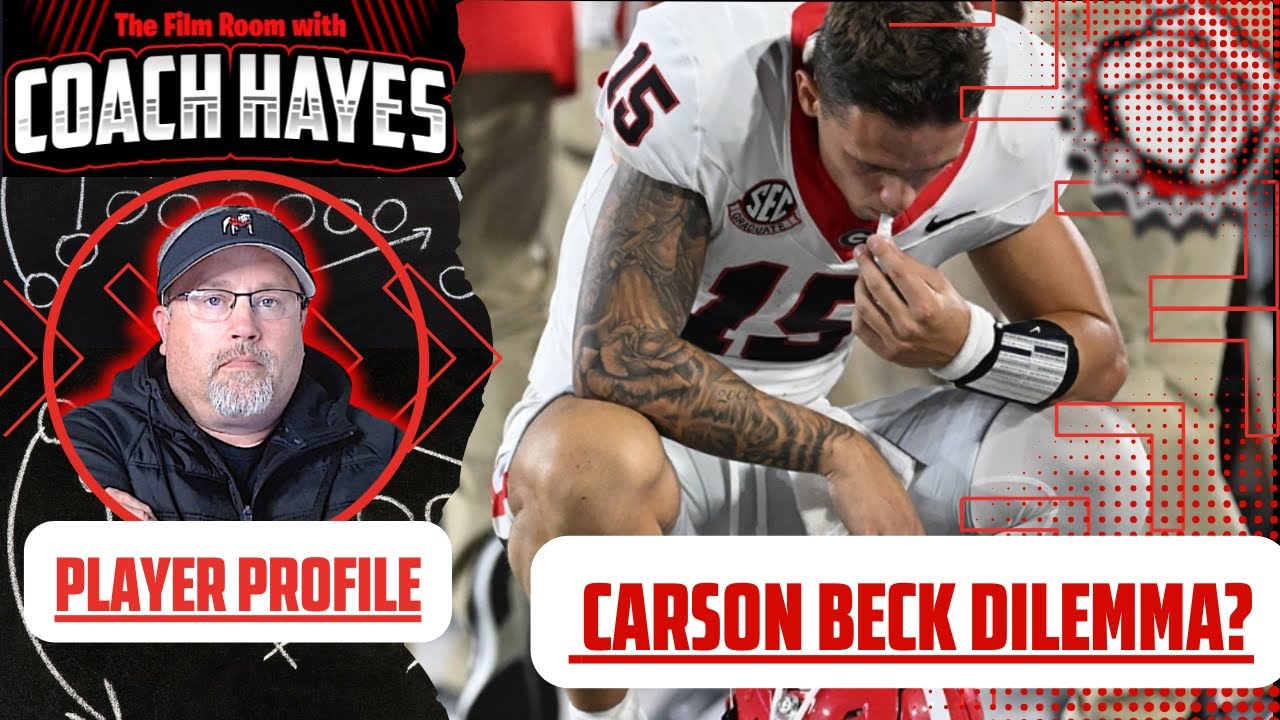 Carson Beck Dilemma? Coach Hayes' Hudl - YouTube