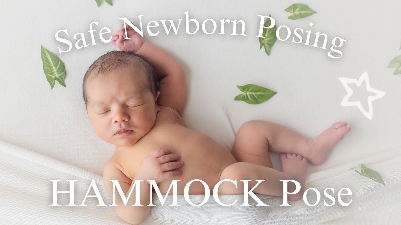 Newborn Essentials Series - Safe newborn hammock pose on the beanbag ...