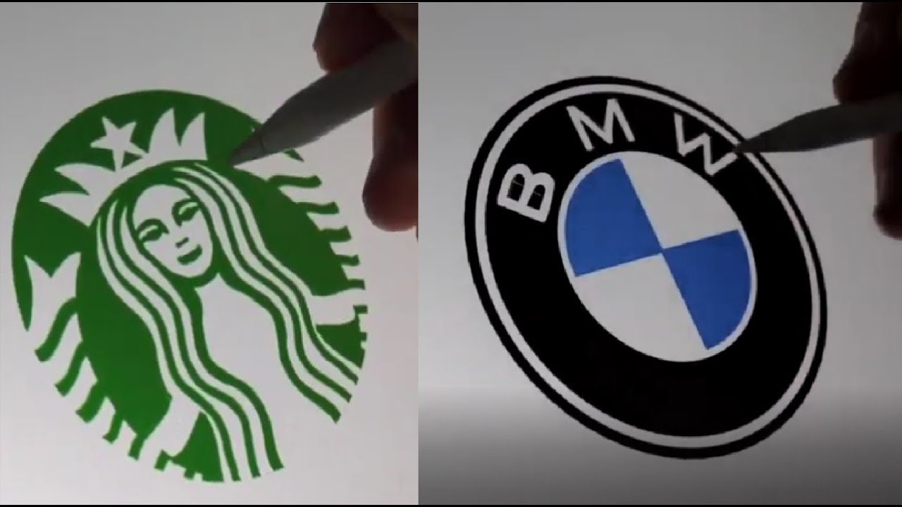 I Recreated Famous Logos by HAND! | Starbucks Pepsi etc. - YouTube