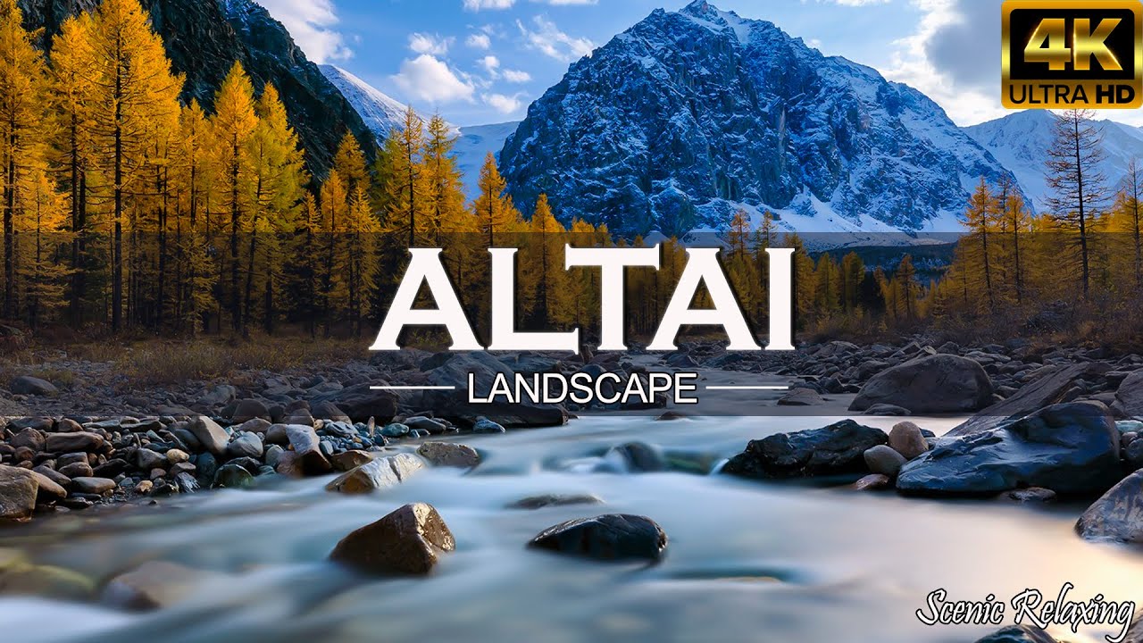 FLYING OVER ALTAI (4K UHD) - Relaxing Music Along With Beautiful Nature ...