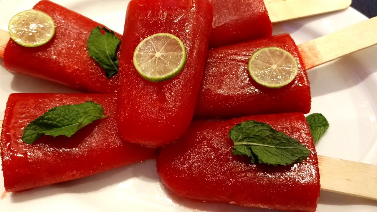 Strawberry ice pops recipe l Strawberry ice cream recipe l Strawberry ...