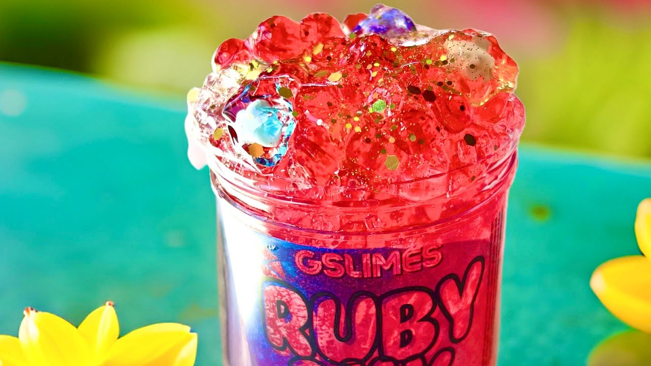 ASMR Extended Chunky Slime Ruby Sky - YouTube