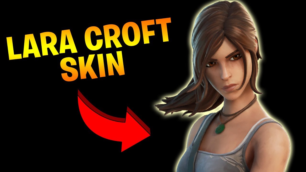 FREE BUILD COM A SKIN LARA CROFT I FORTNITE - YouTube