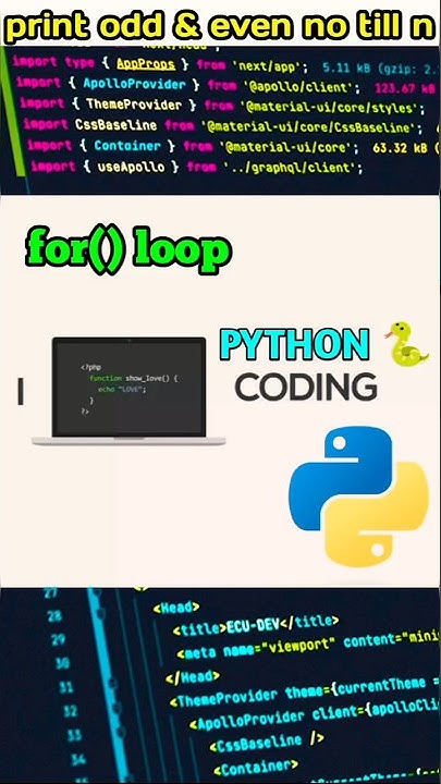 Python🐍: Print even and odd numbers #python #coding #programming - YouTube