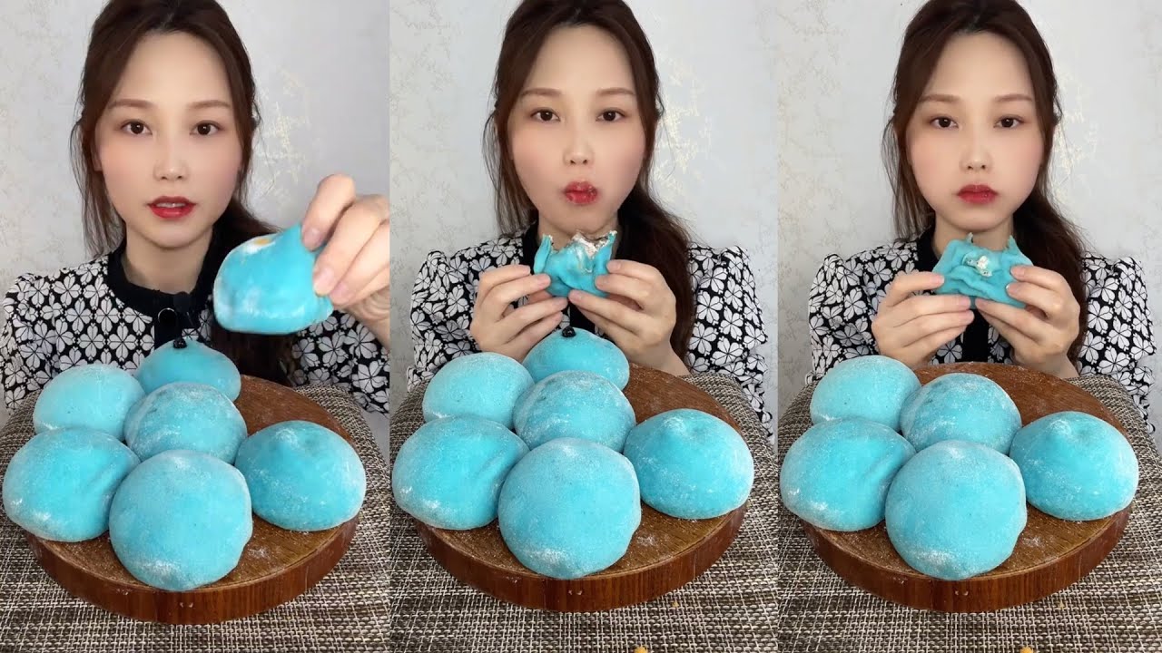 This is so beautiful. It's so beautiful. #homemade blue mochi - YouTube