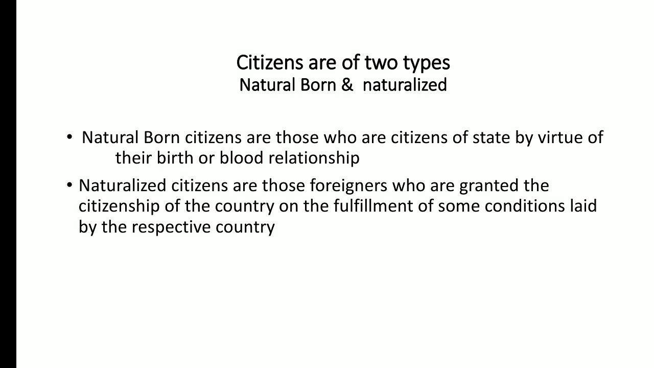 Types of citizenship - YouTube