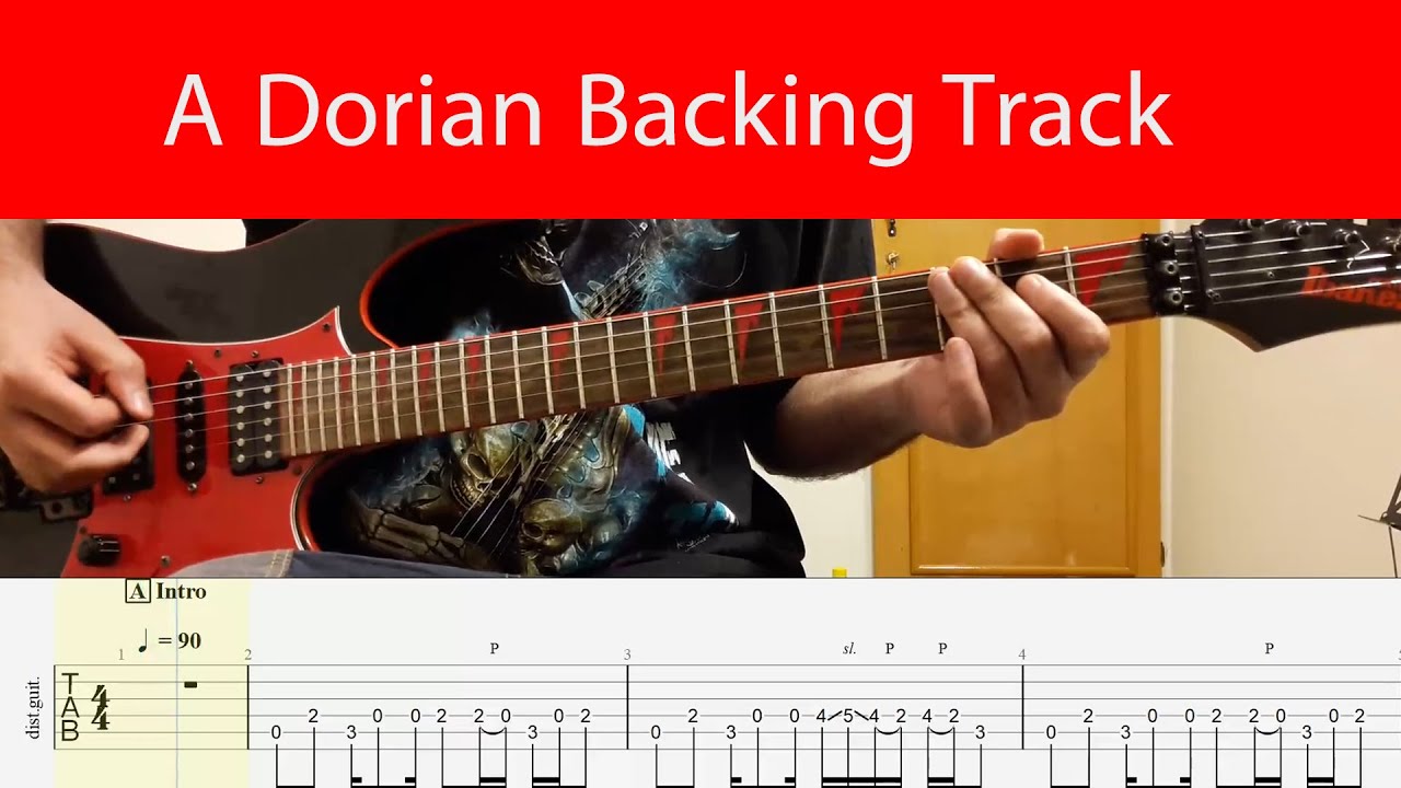 A Dorian Guitar Backing Track - YouTube