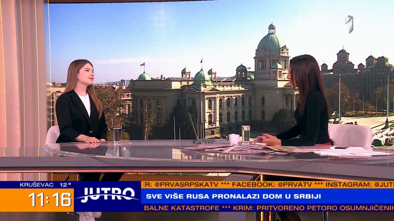 МЕНЯ ПОЗВАЛИ НА СЕРБСКОЕ ТЕЛЕВИДЕНИЕ | Интервью о массовой миграции россиян в Сербию на TV Prva ...