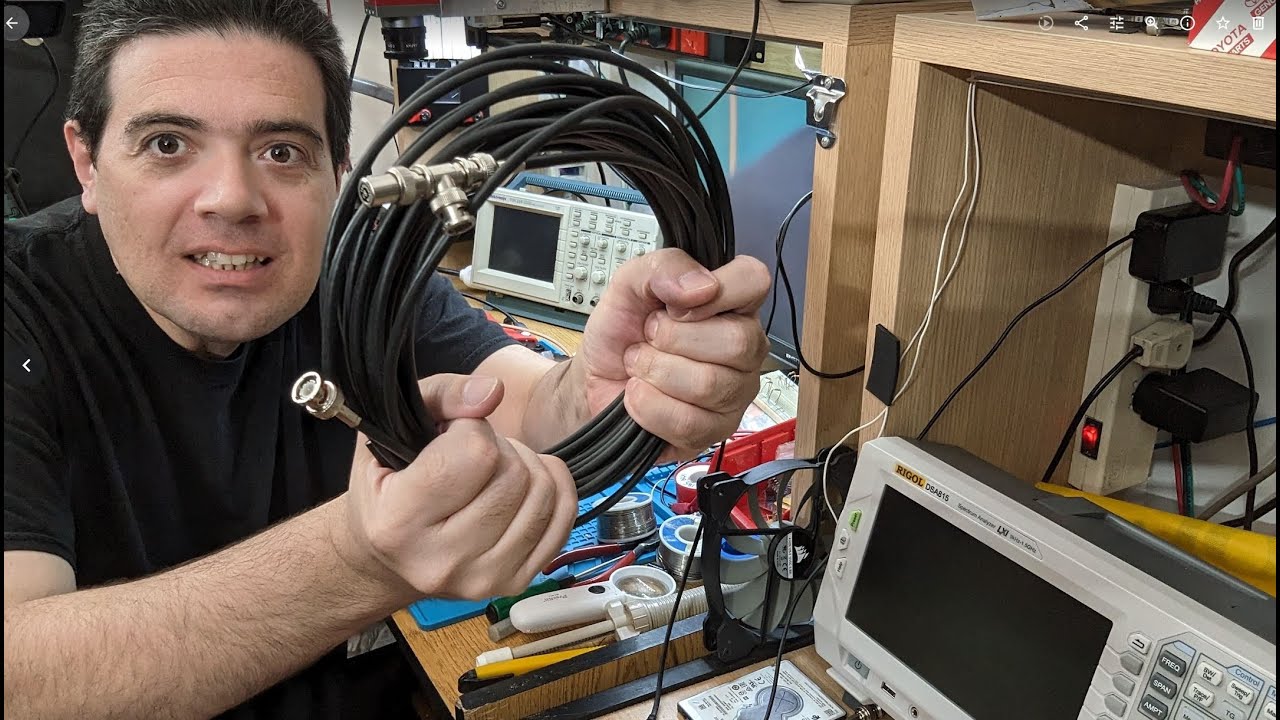Armando y probando cables coaxiles y terminadores de 50 ohms faloposos ...