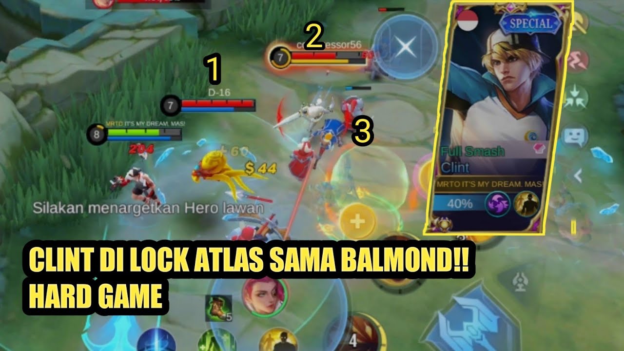 HARD GAME!! CLINT DI LOCK ATLAS & BALMOND MASIH BISA MENANG - Mobile ...