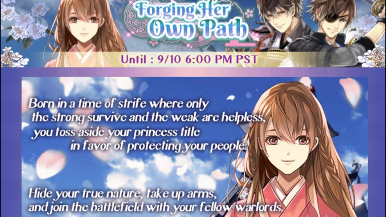 Ikémen Sengoku forging her own path masamune route - YouTube