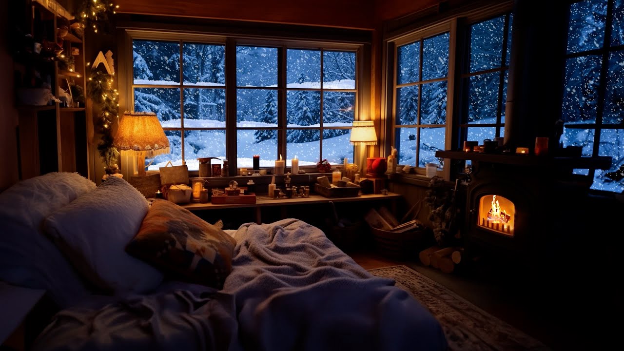 Deep Sleep in 5 Minutes - Snowstorm Sounds for Sleep, Howling Wind ...