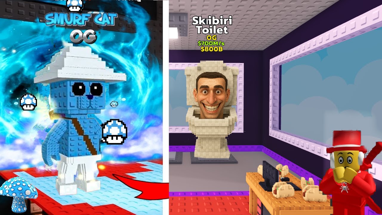 🍄 🚽 🚽 SMURF CAT! ATUALIZAÇÃO! OS NOVOS BRAINROTS SECRETOS DO ROUBE O ...